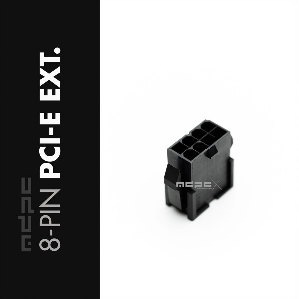 8 Pin PCI-E Connector Male Black - PCHM Shop - Dein Ansprechpartner f