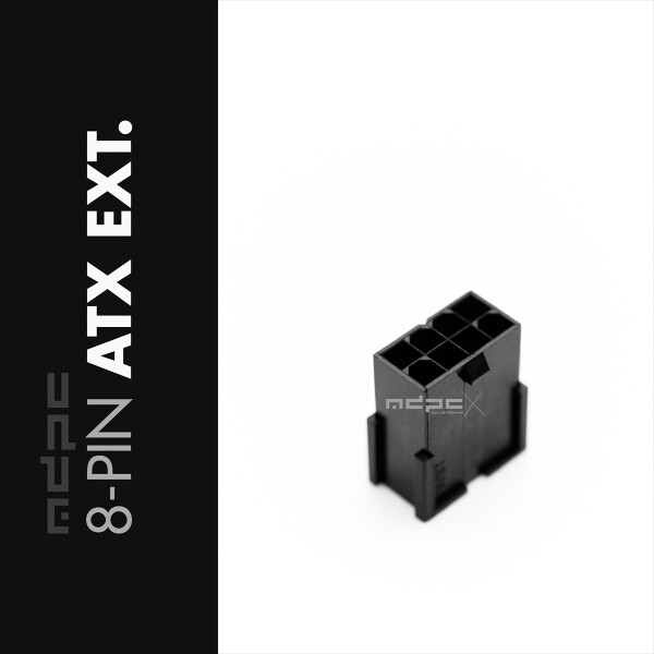 8 Pin EPS Connector Male Black - PCHM Shop - Dein Ansprechpartner für